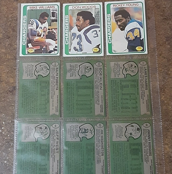 Topps | Other | Vintage 978 San Diego Chargers Collectors Cards | Poshmark